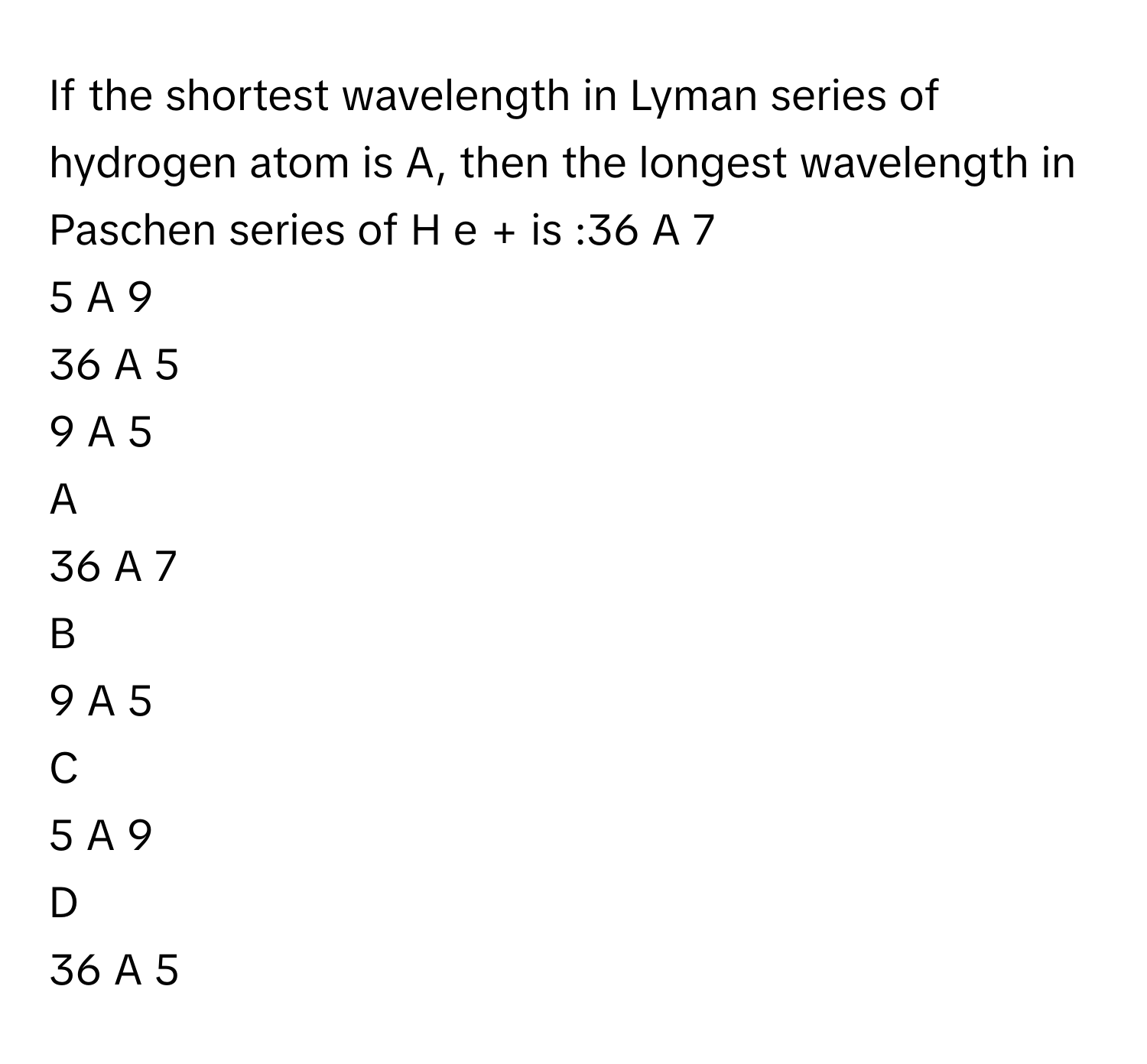 Solved: If the shortest wavelength in Lyman series of hydrogen atom is ...