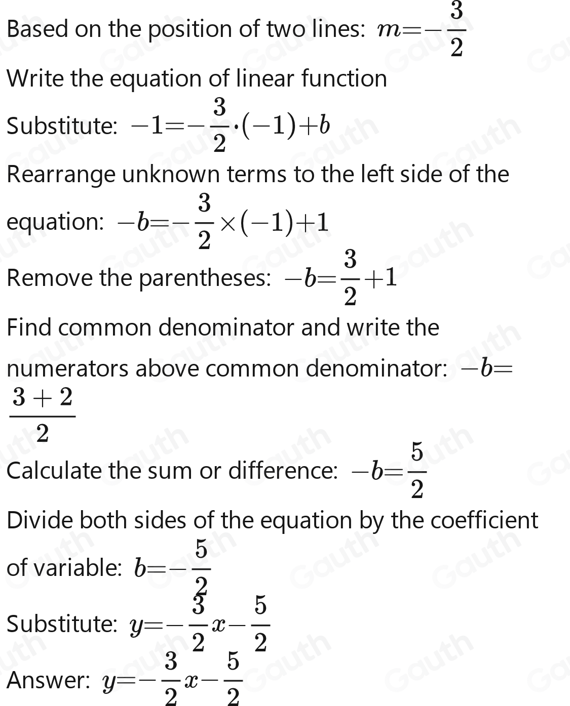 Solved: The equation of line r is y+6=- 3/2 (x+6). Parallel to line r is line s, which passes ...