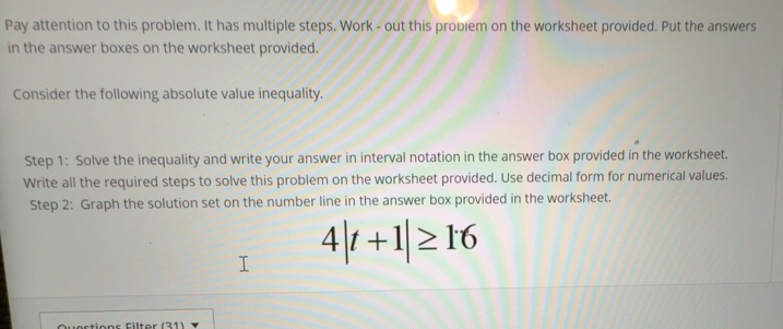 Solved: Pay attention to this problem. It has multiple steps. Work ...