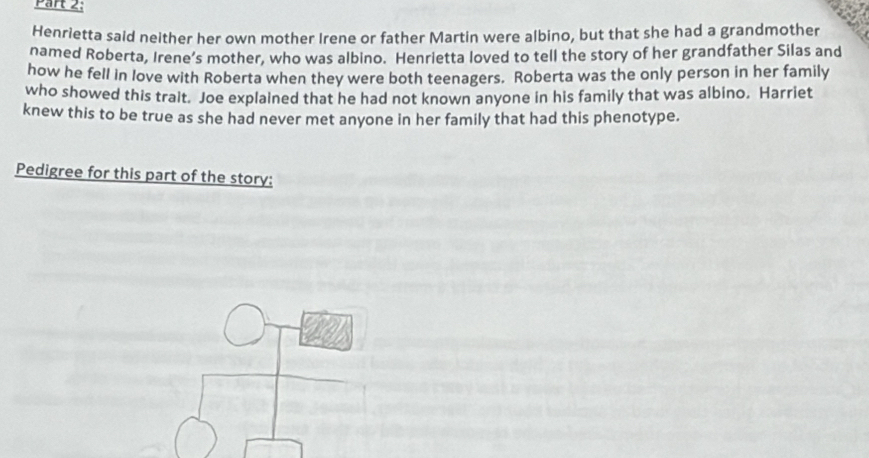 Solved: Henrietta said neither her own mother Irene or father Martin ...
