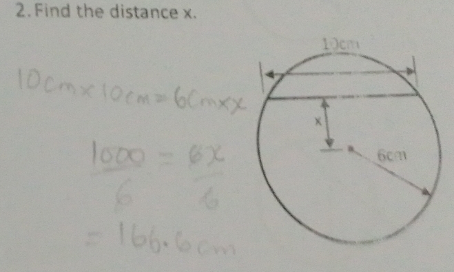 Solved: 10cm* 10cm=6cm* x 1000/6 = 6x/6 =166.6cm [Math]