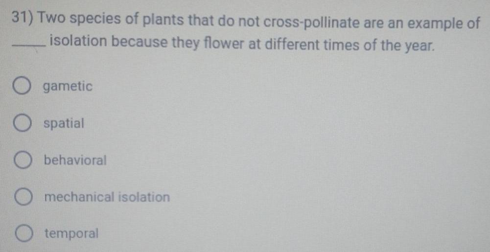 Solved: Two species of plants that do not cross-pollinate are an ...