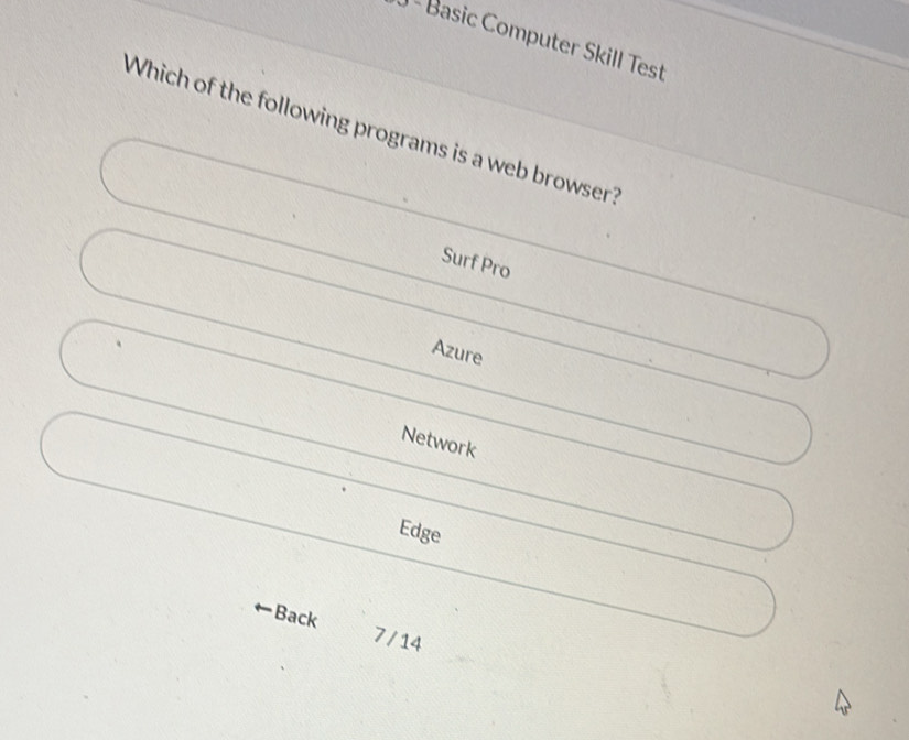 Solved: Basic Computer Skill Test Which of the following programs is a ...