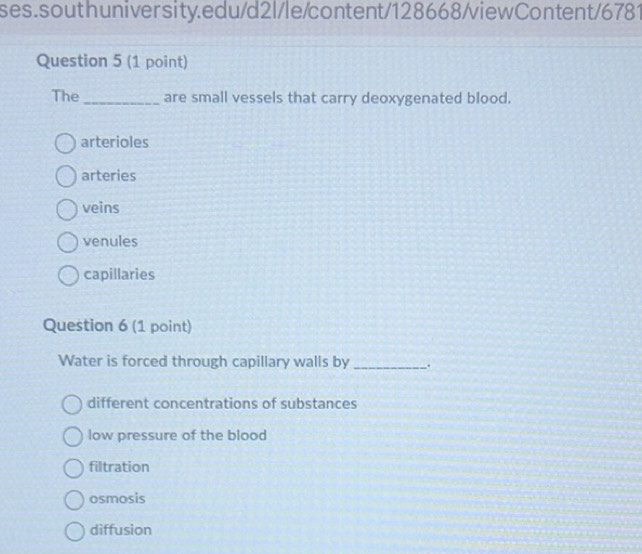 Solved: The_ are small vessels that carry deoxygenated blood ...