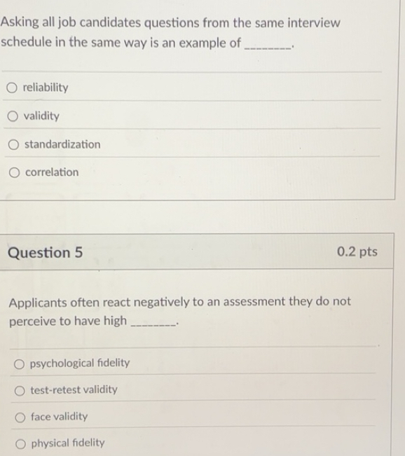 Solved: Asking all job candidates questions from the same interview ...
