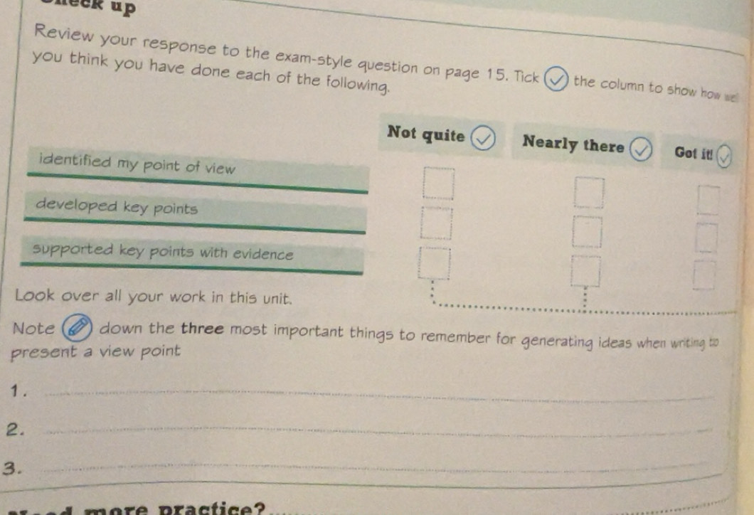 Solved: neek up Review your response to the exam-style question on page ...