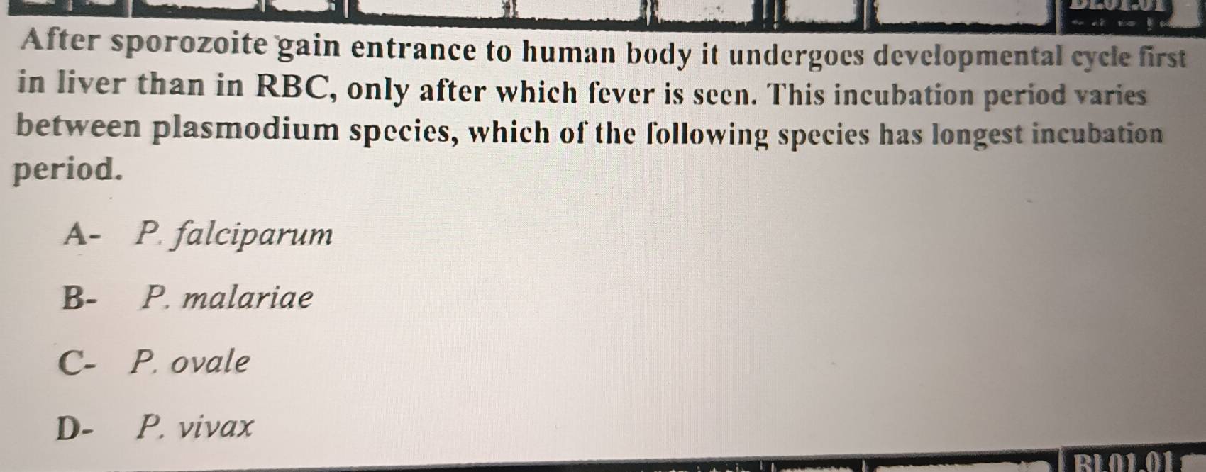 Résolu :wo ! After sporozoite gain entrance to human body it undergoes ...