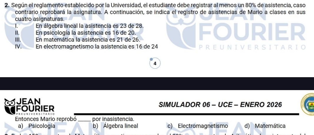 Resuelto:Según el reglamento establecido por la Universidad, el ...
