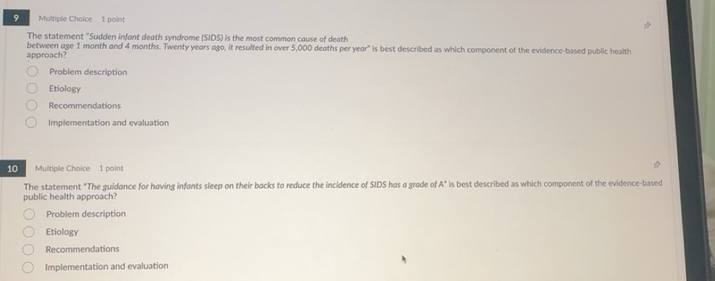 Solved: The statement "Sudden infant death syndrome (SIDS) is the most ...