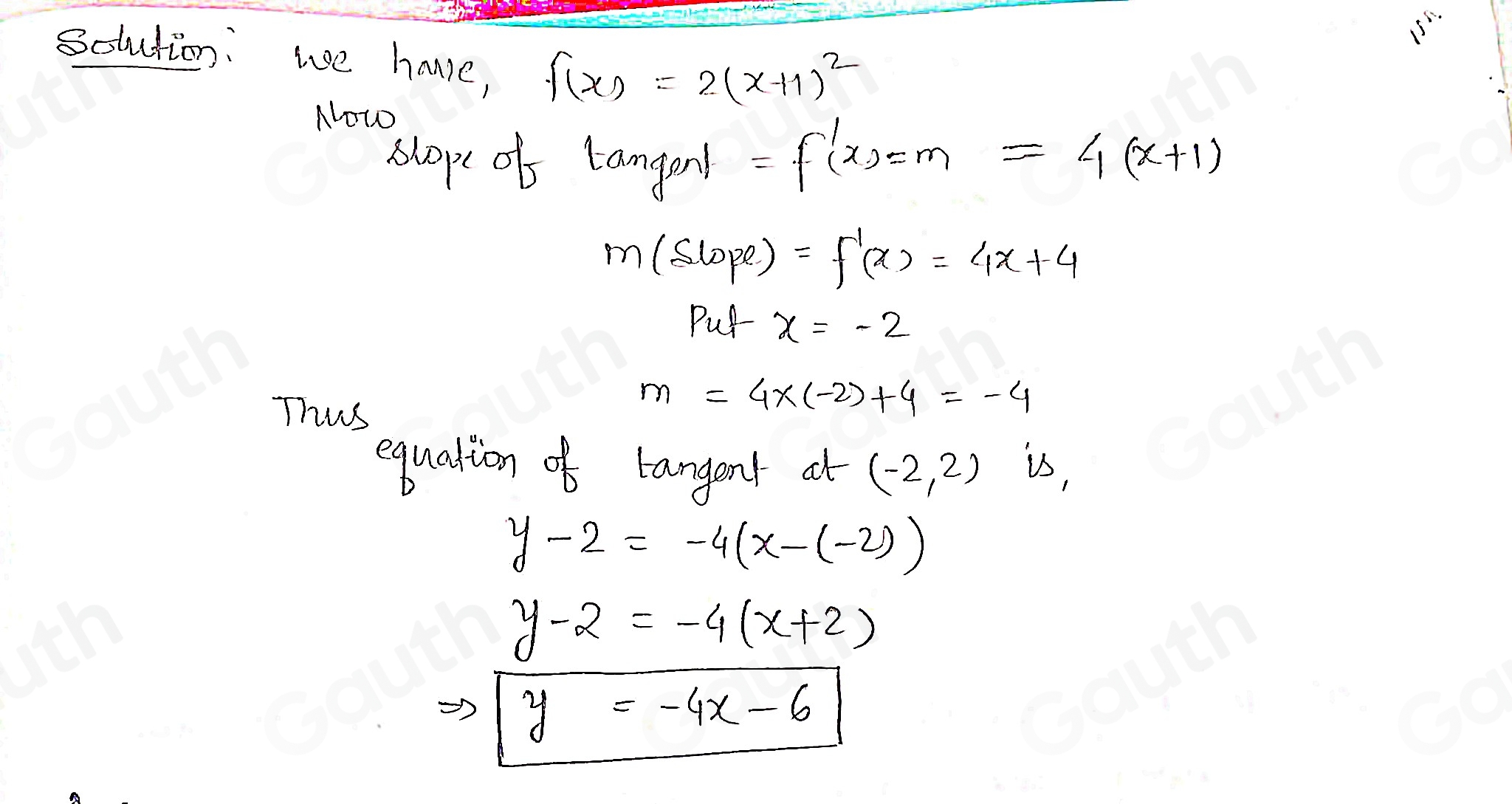 Solved: Find the equation of the line tangent to the graph of the ...