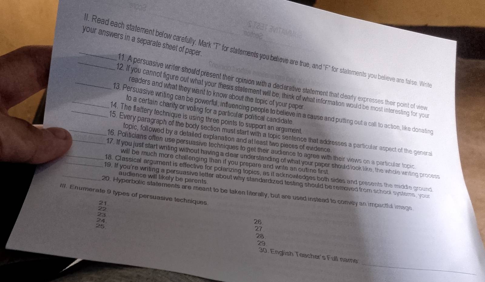 Solved: T23T 3VITAM MLE nodbe2 _your answers in a separate sheet of ...