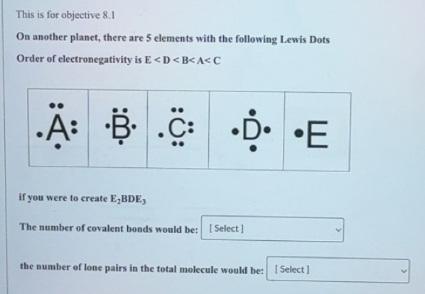 Solved: This is for objective 8.1 On another planet, there are 5 ...