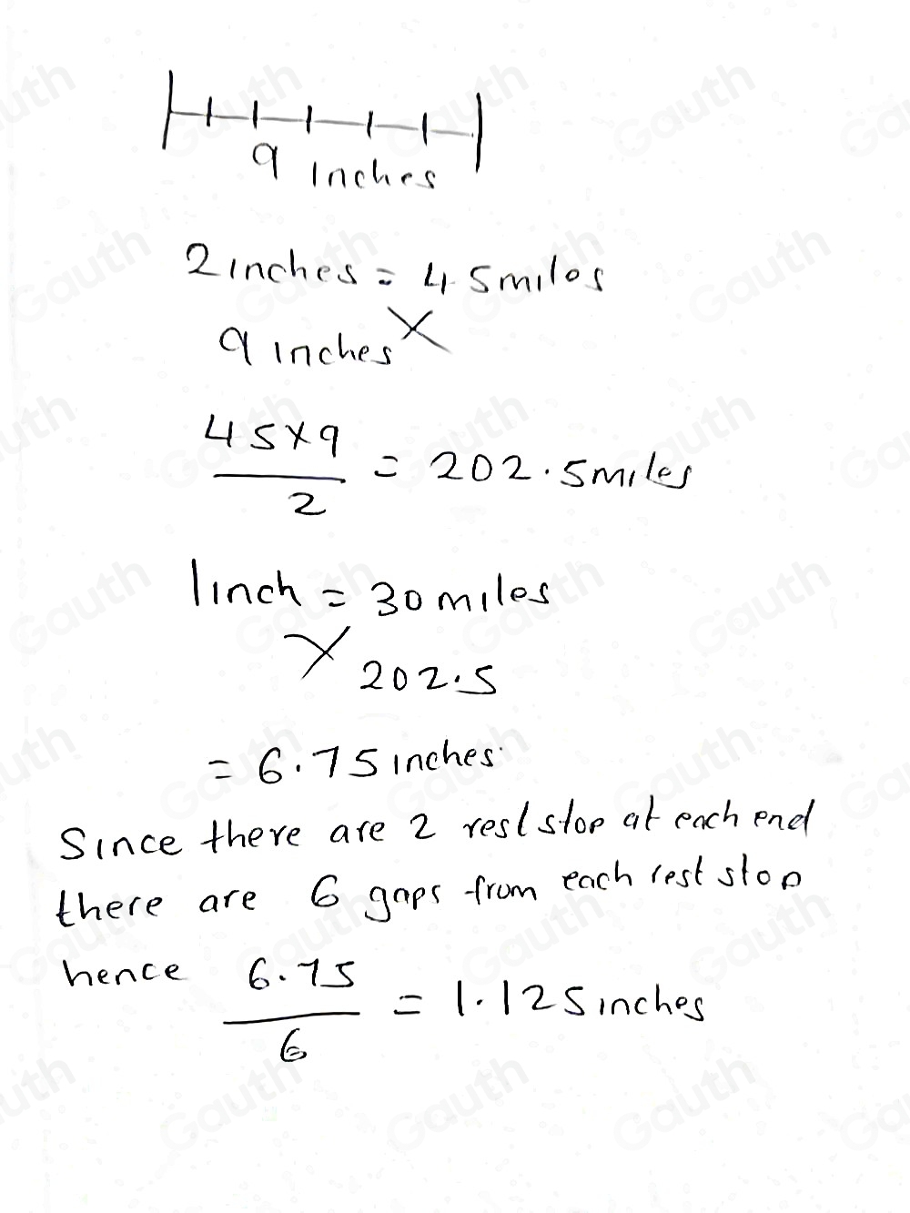 Solved: Challenge A map of a highway has a scale of 2 inches =45 miles ...