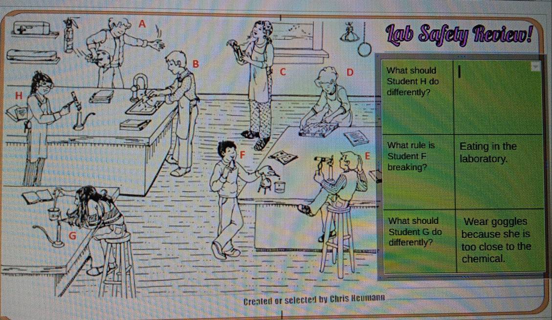 Solved: A Lab Safety Review! B C D H Created or selected by Chris ...