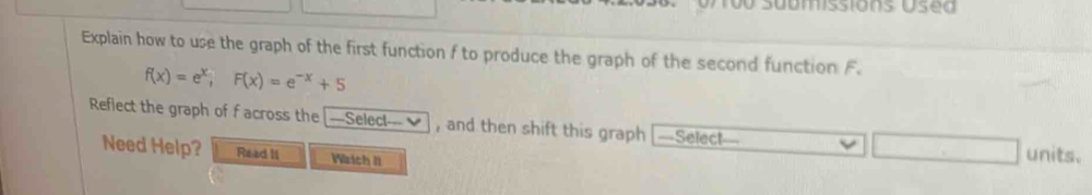 Solved: 0o submissions Used Explain how to use the graph of the first ...