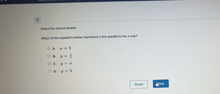Solved: Select the correct answer. Which of the equations below ...
