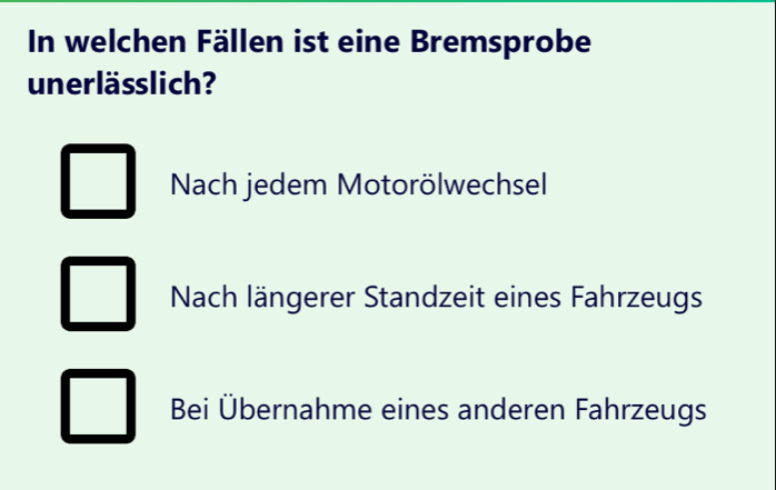 In Welchen Fallen Ist Eine Bremsprobe