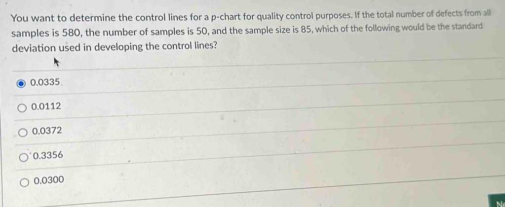 Solved: You want to determine the control lines for a p -chart for ...