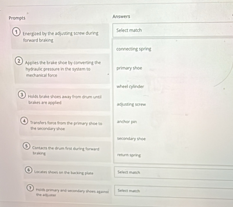 Solved: Prompts Answers 1 Energized by the adjusting screw during ...