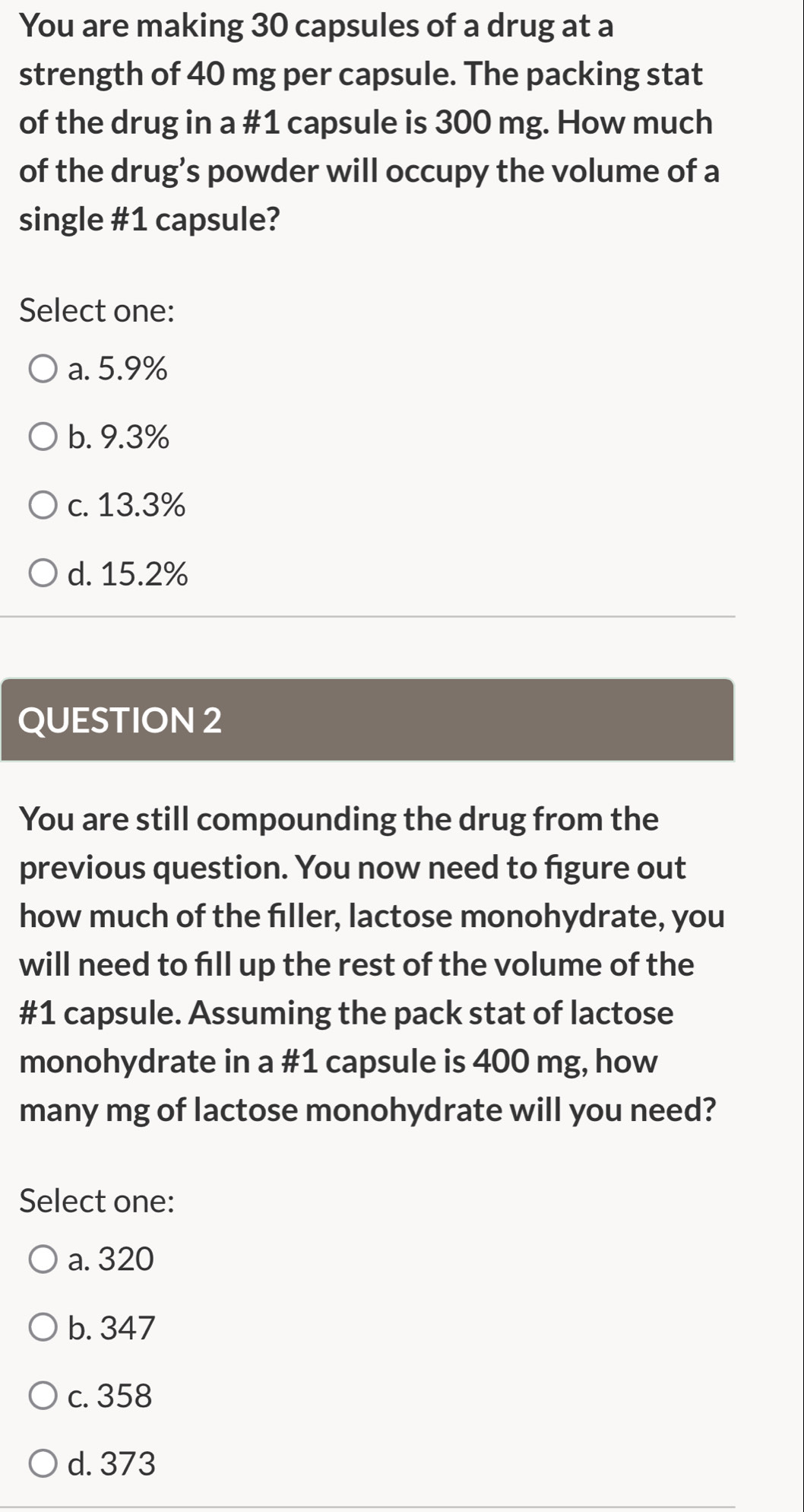 Solved: You are making 30 capsules of a drug at a strength of 40 mg per ...