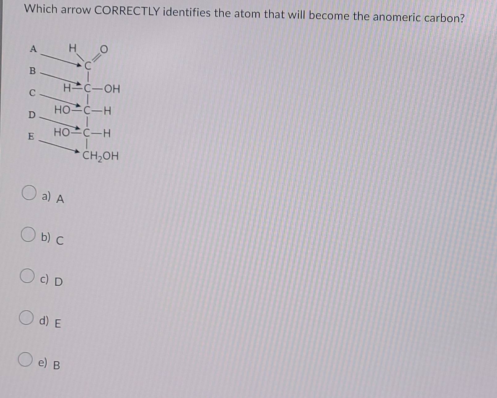 Solved: Which arrow CORRECTLY identifies the atom that will become the ...