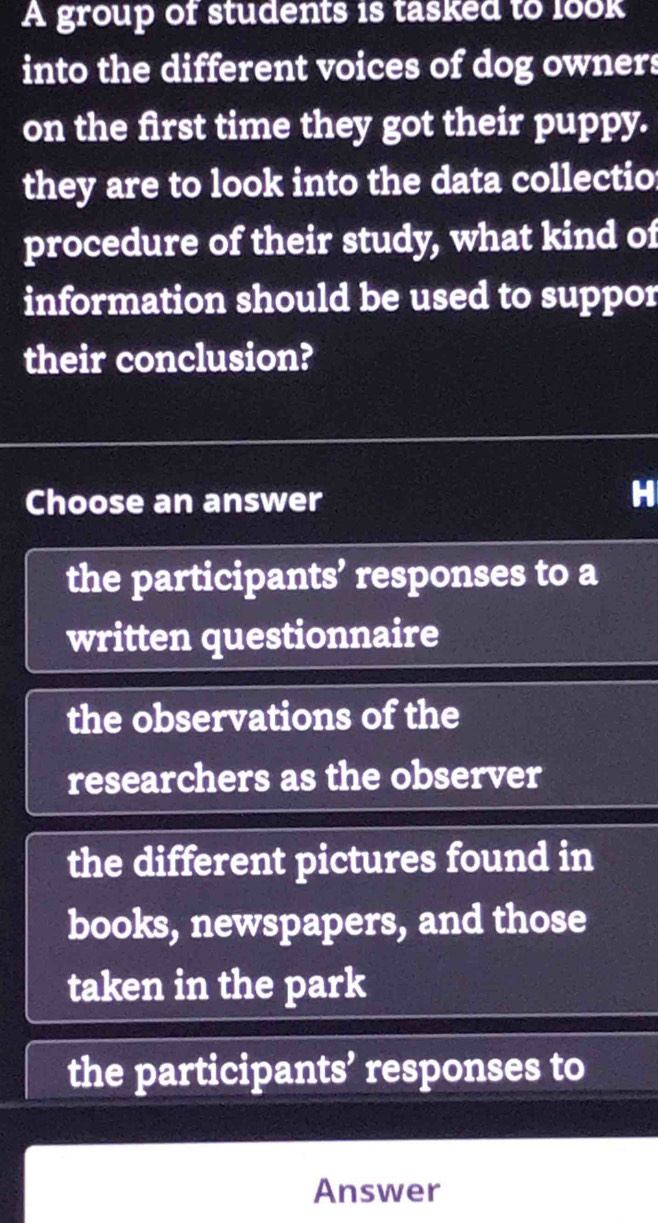 Solved: A group of students is tasked to look into the different voices ...