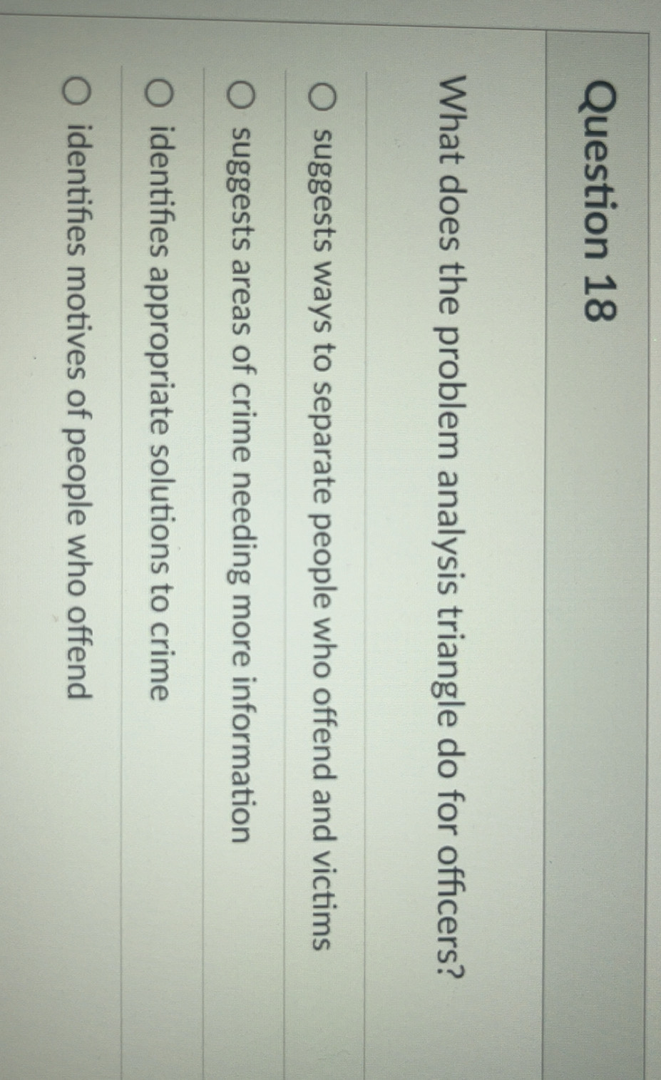 Solved: What does the problem analysis triangle do for officers ...