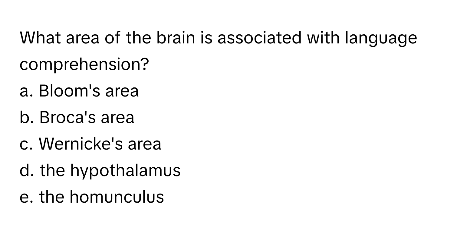 Solved: What area of the brain is associated with language ...