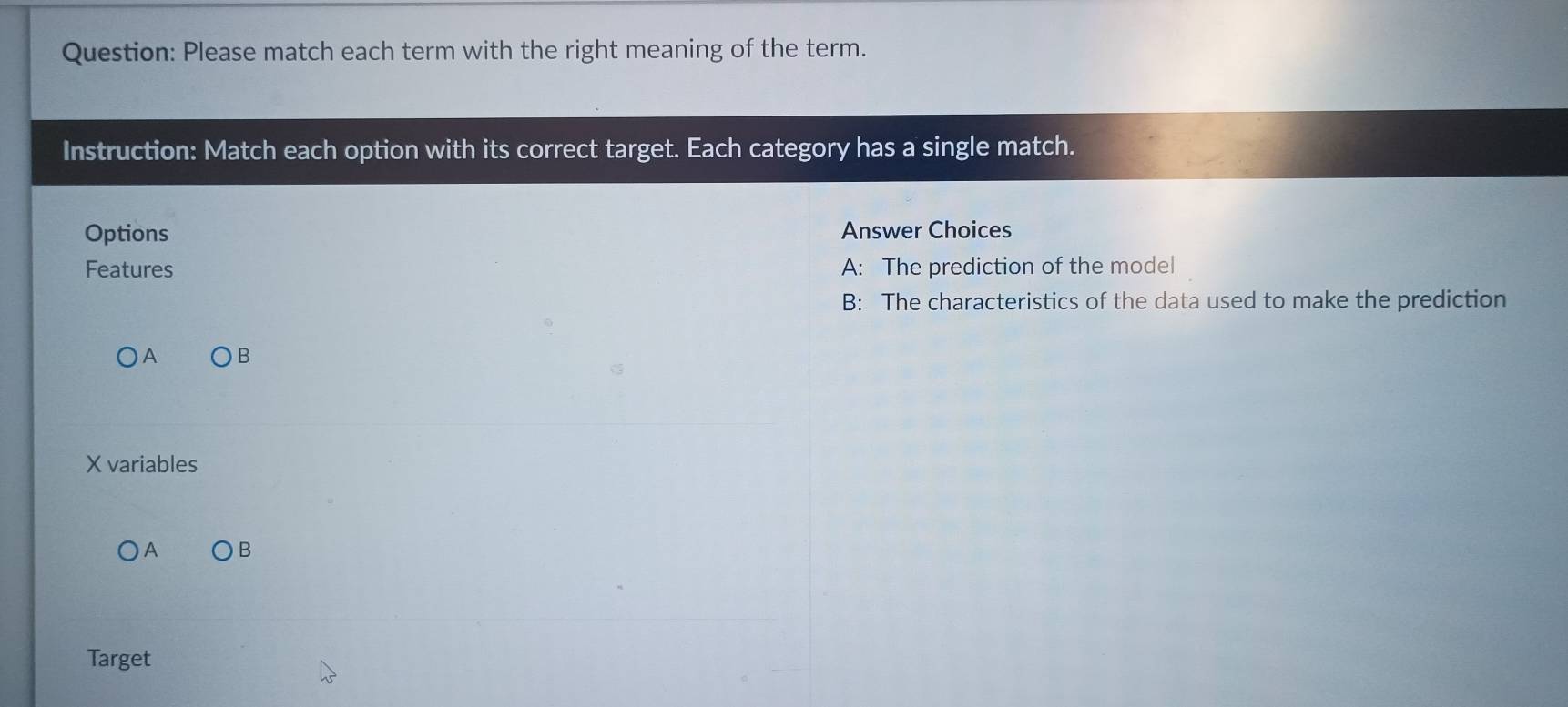 Solved: Please match each term with the right meaning of the term ...