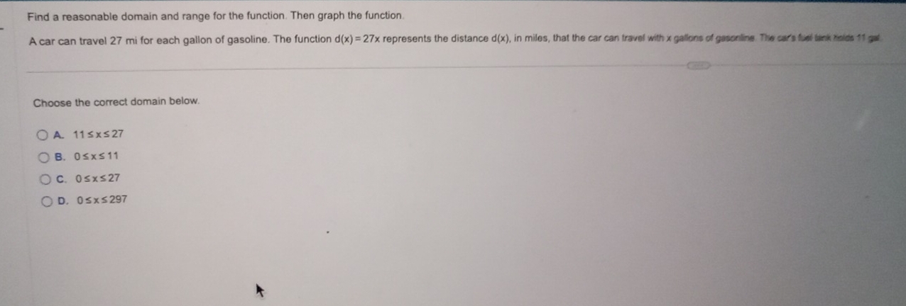 Solved: Find a reasonable domain and range for the function. Then graph ...