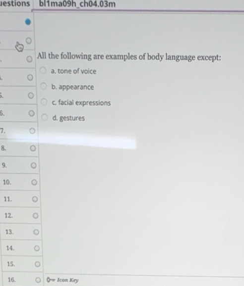 Solved: estions bl1ma09h_ch04.03m All the following are examples of ...