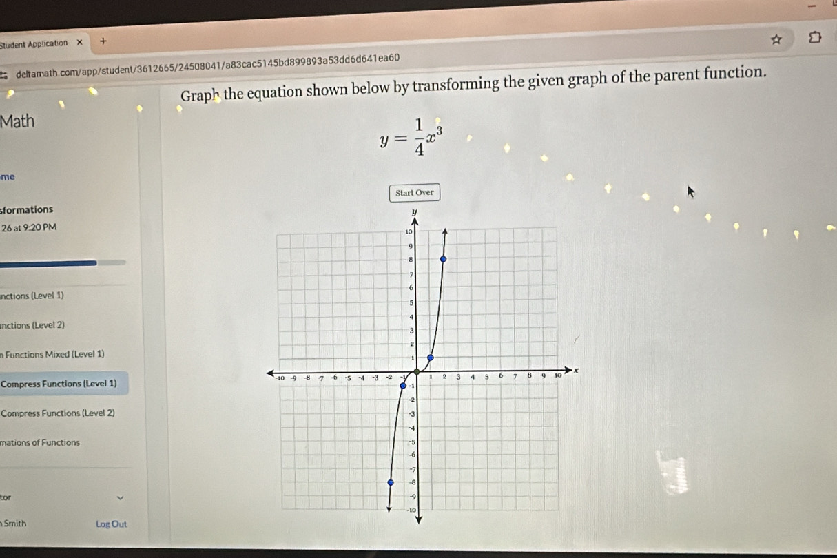 Solved: Student Application X deltamath.com/app/student/3612665 ...