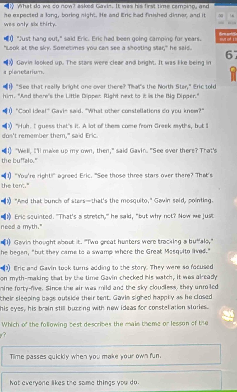 Solved: What do we do now? asked Gavin. It was his first time camping ...