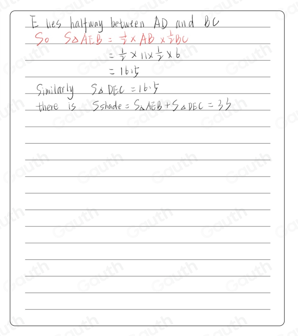Solved: In rectangle ABCD, point E lies half way between sides AB and ...