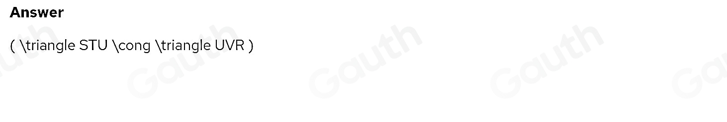 Solved: Use the given information to name two triangles that are ...