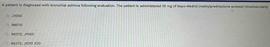 Solved: A patient is diagnosed with bronchial asthma following ...