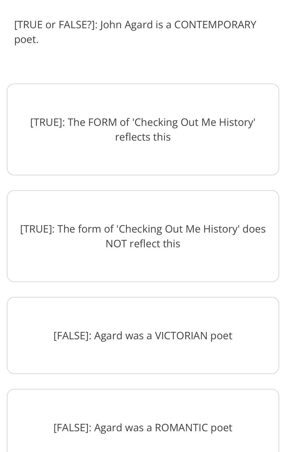 Solved: [TRUE or FALSE?]: John Agard is a CONTEMPORARY poet. [TRUE ...