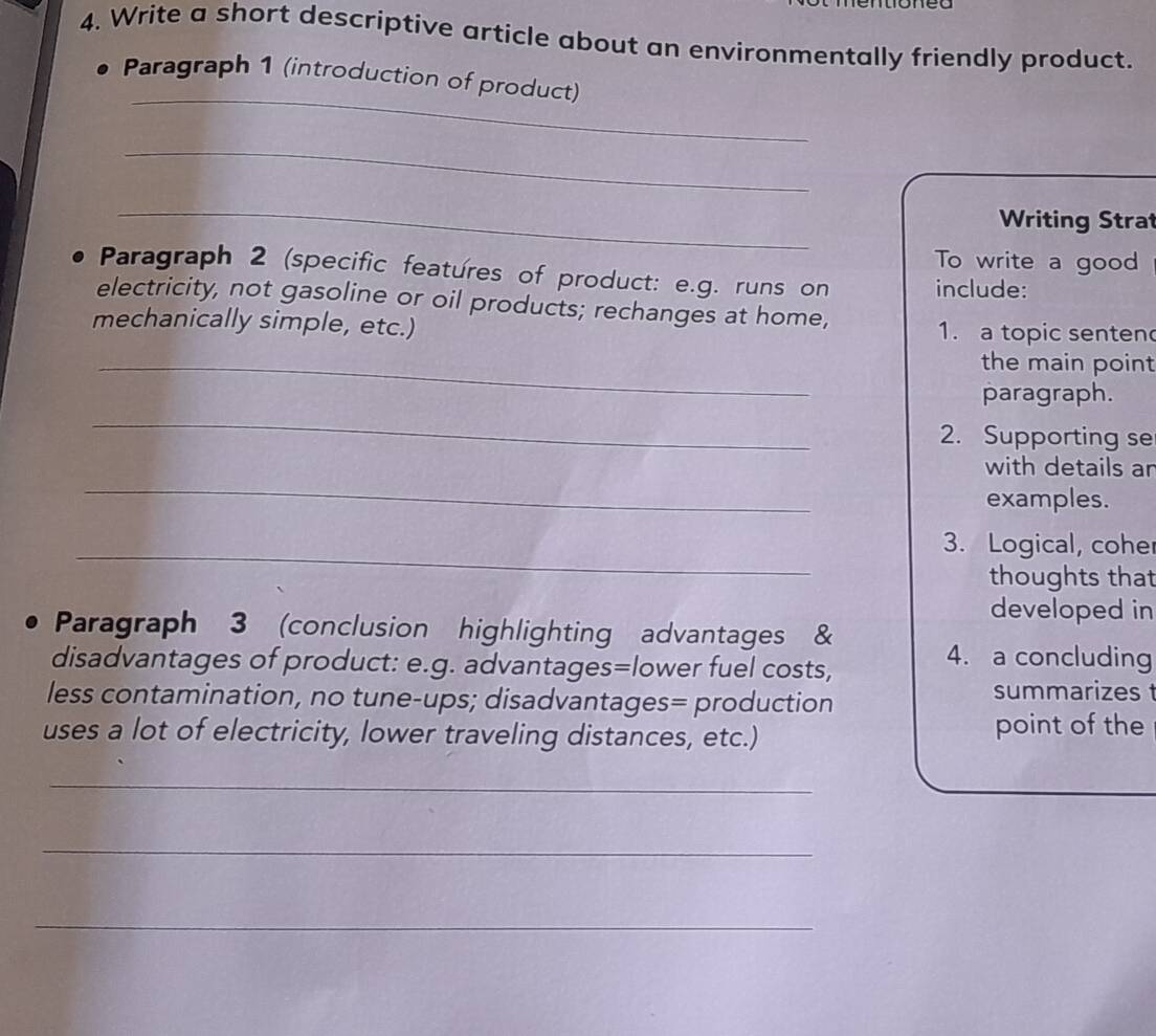 Resuelto:Write a short descriptive article about an environmentally ...