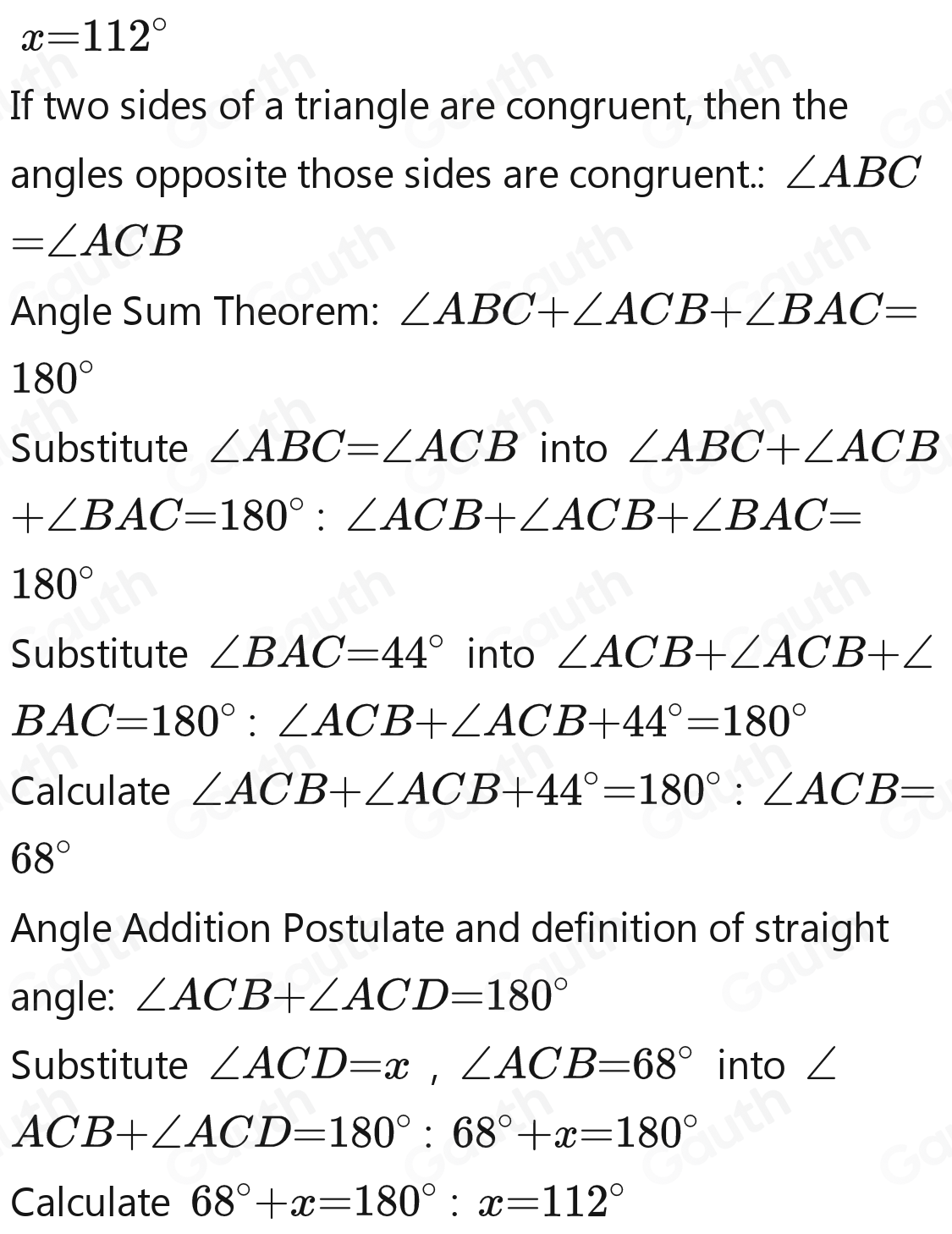 Solved: The diagram shows the isosceles triangle ABC in which AB=AC Diagram NOT accurately drawn ...