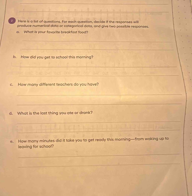 Solved: Here is a list of questions. For each question, decide if the ...