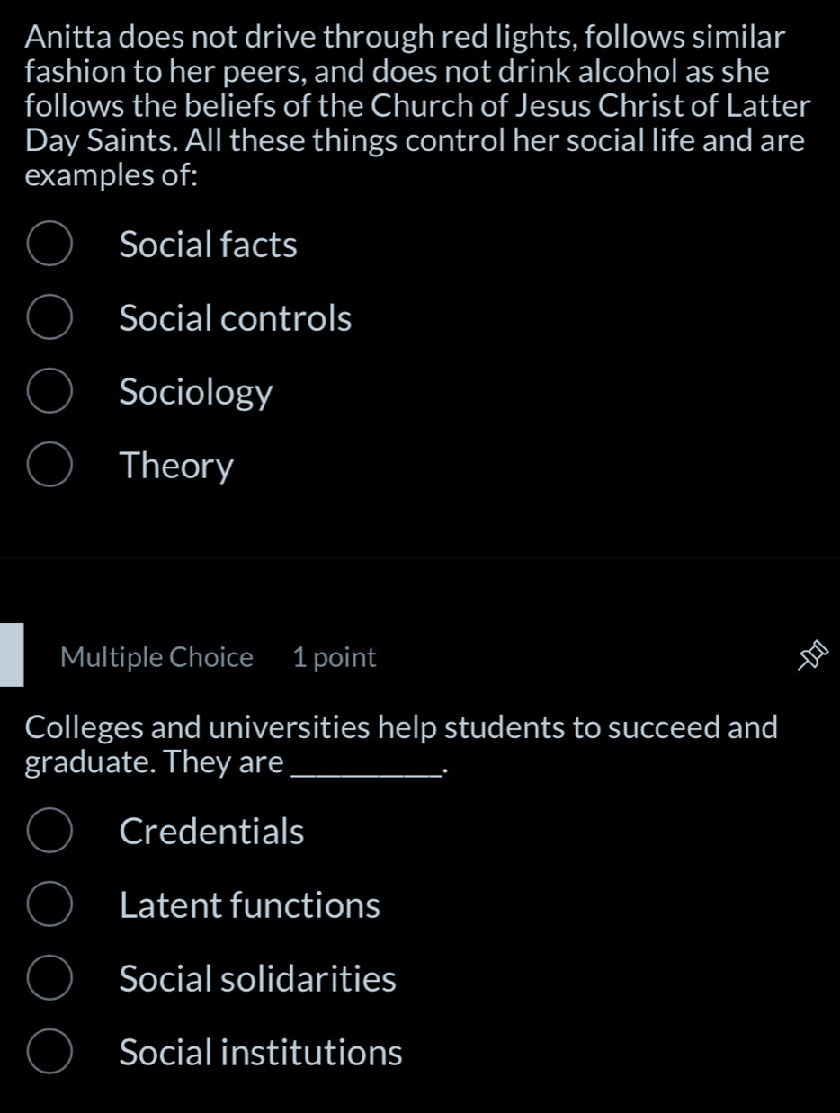 Solved: Anitta does not drive through red lights, follows similar ...