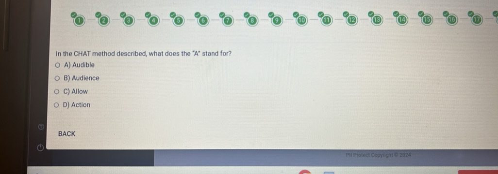 Solved: In the CHAT method described, what does the "A" stand for? A ...