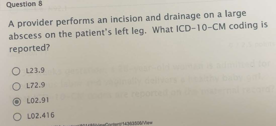 Solved: A provider performs an incision and drainage on a large abscess ...