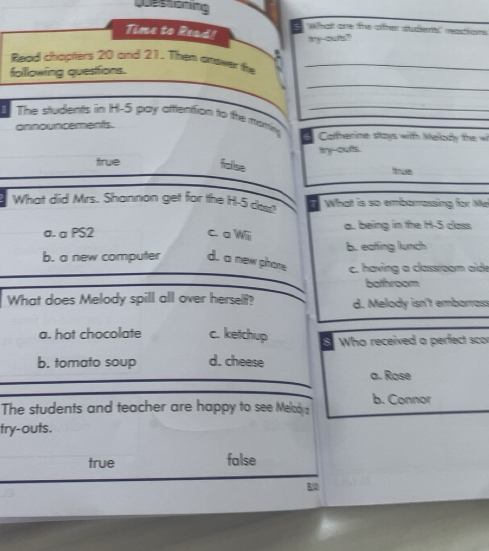 Solved: omng 5 whait one the oifter students' reactions Time to Read ...