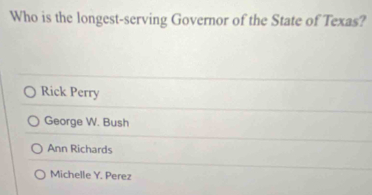Resuelto:Who is the longest-serving Governor of the State of Texas ...