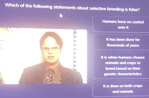 Solved: Which of the following statements about selective breeding is ...