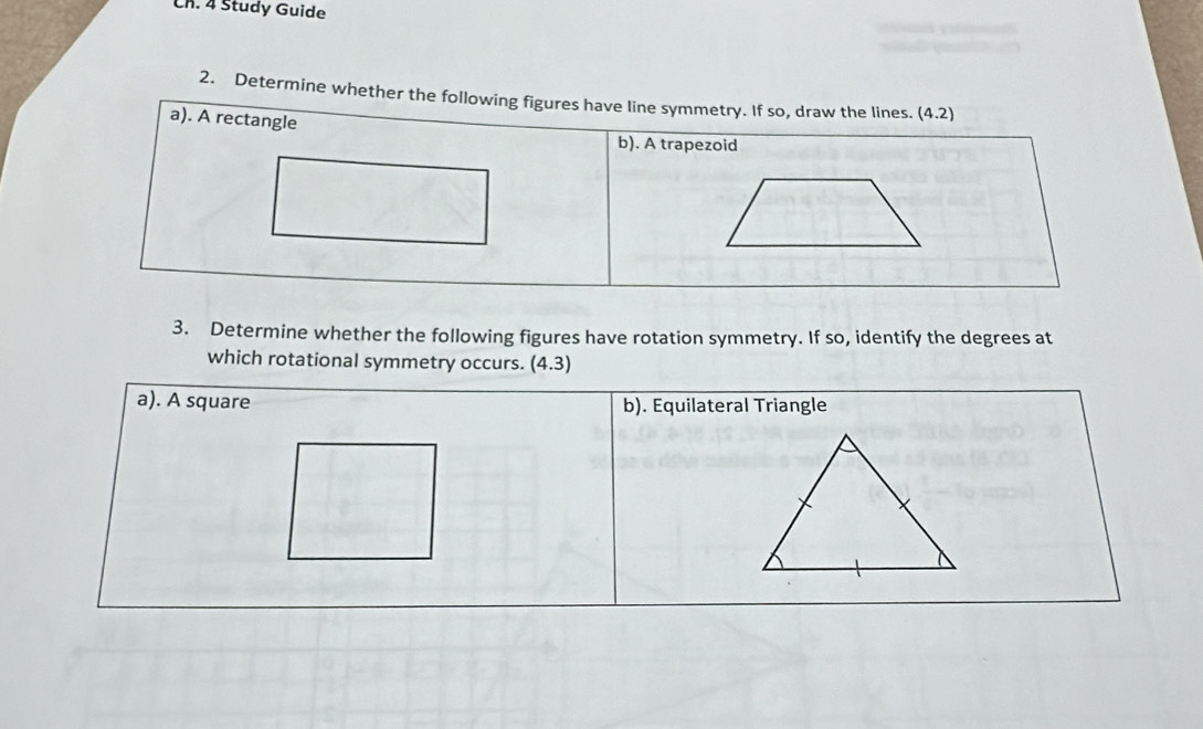 Solved: Ch. 4 Study Guide 2. Determine whether the following figures ...