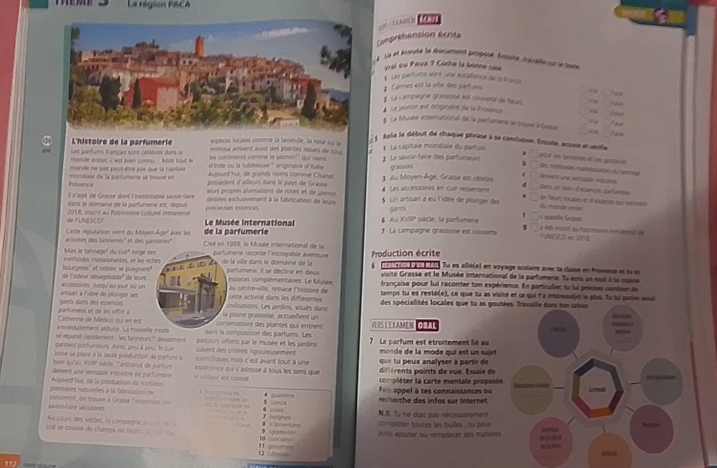 Risolto:La région PACA eR EEty ((6) Compréhension écrite Le et pcoute ...