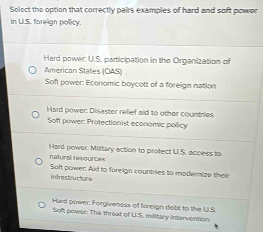 Solved: Select the option that correctly pairs examples of hard and ...