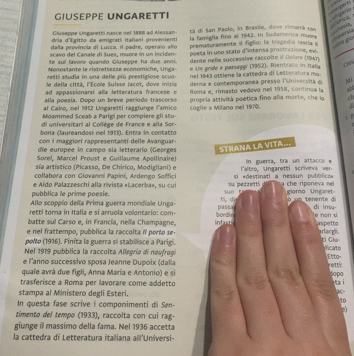 Risolto:GIUSEPPE UNGARETTI ier mergerti ll''Africa, Giuseppe Ungaretti ...